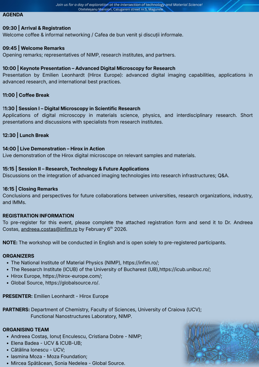 NIMP| Microscopic Insights into Advanced Materials - NIMP